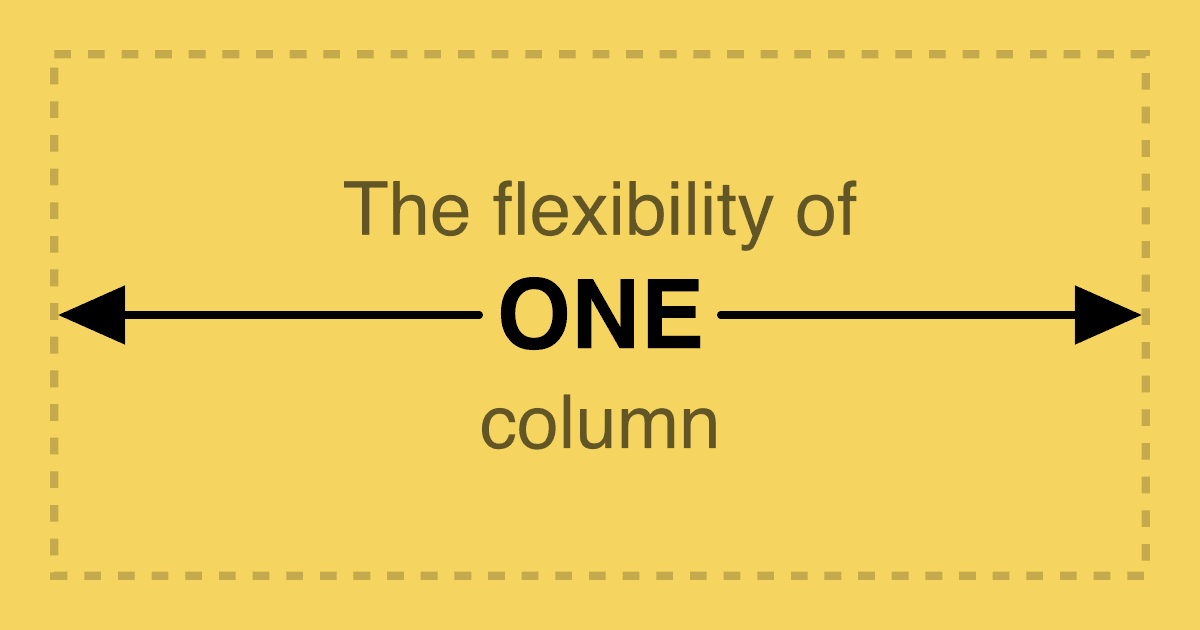 1 Column Layouts Responsive Centered Full Page Options 